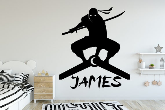 Personalized Ninja Wall Decal Warrior Decal Ninja Fighter | Etsy