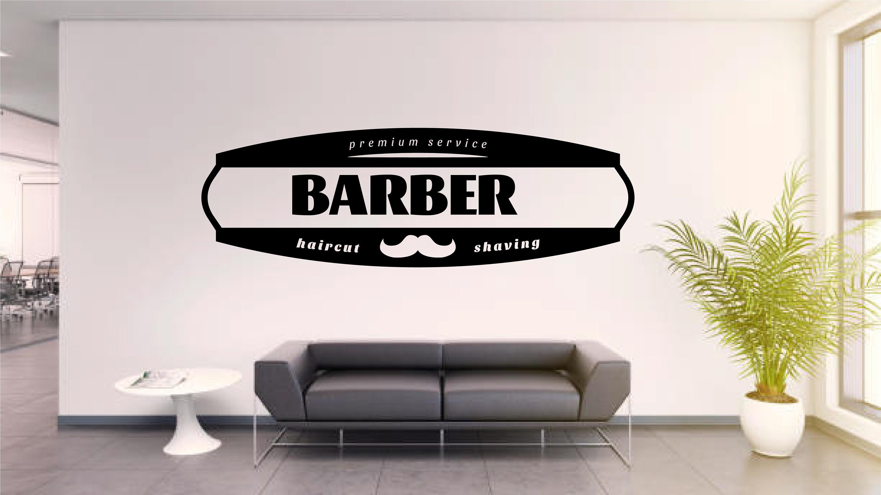 Barber Wall Decal Barbershop Wall Art Haircut Wall Art Barber - Etsy UK