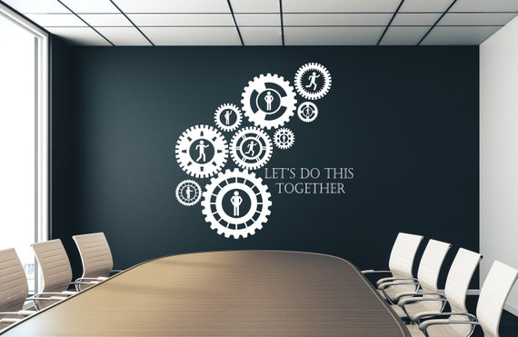 Office Wall Decalteamwork Decal Office Wall Artoffice - Etsy