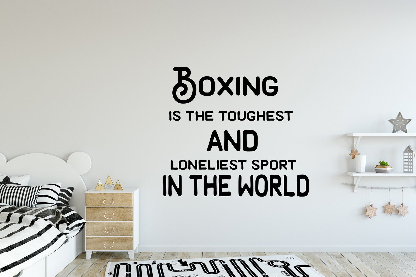 Boxing Quotes Wall Decal Boys Wall Sticker Boxing Wall Art MMA - Etsy