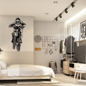 Motorcycle Wall Decal Racing Bike Wall Art Wall Decal Motocross Wall ...