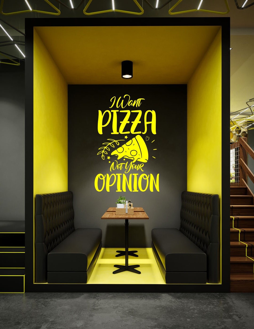 Pizza Wall Decal | Decorations for Restaurant | Vinyl Sticker for ...
