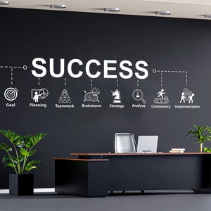 Success Wall Decal,office Decal, Office Wall Art,office Decor ...