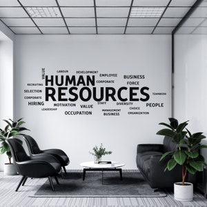 Office Wall Decal Human Resources Wall Sticker Office Decor Inspire ...
