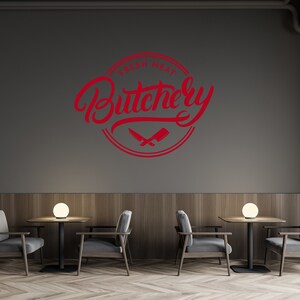 Butchery Wall Decal Meat Wall Decal Fresh Meat Sticker Butchery Wall ...