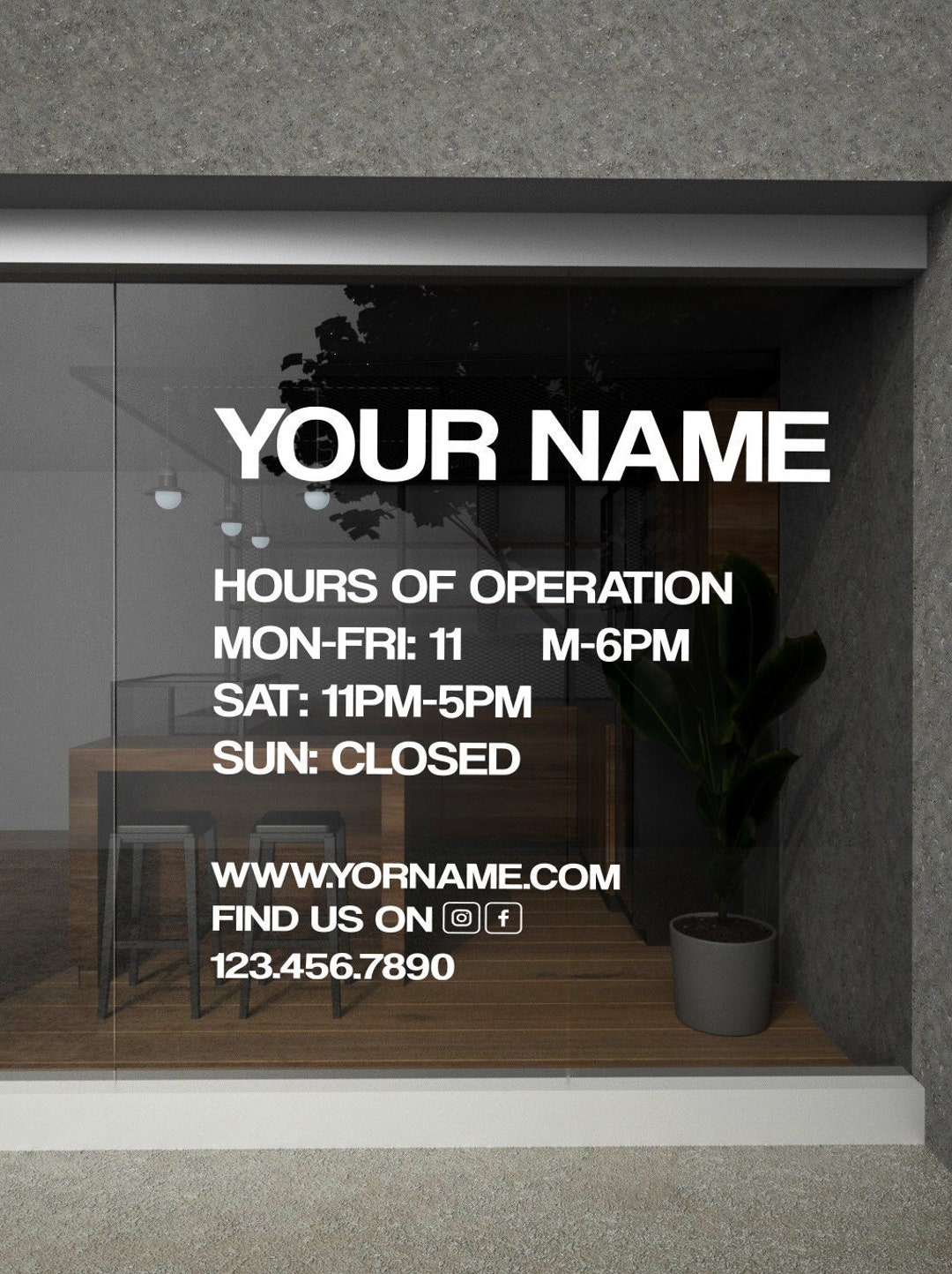 Customizable Window Decal / Busines Wall Decal / Your Company Name ...