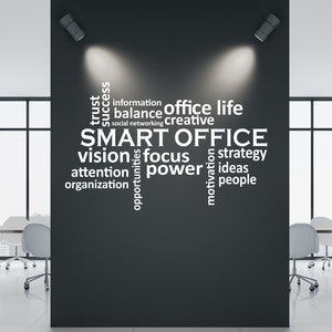 Teamwork Smart Office Wall Decal,office Wall Decal,office Wall Sticker ...