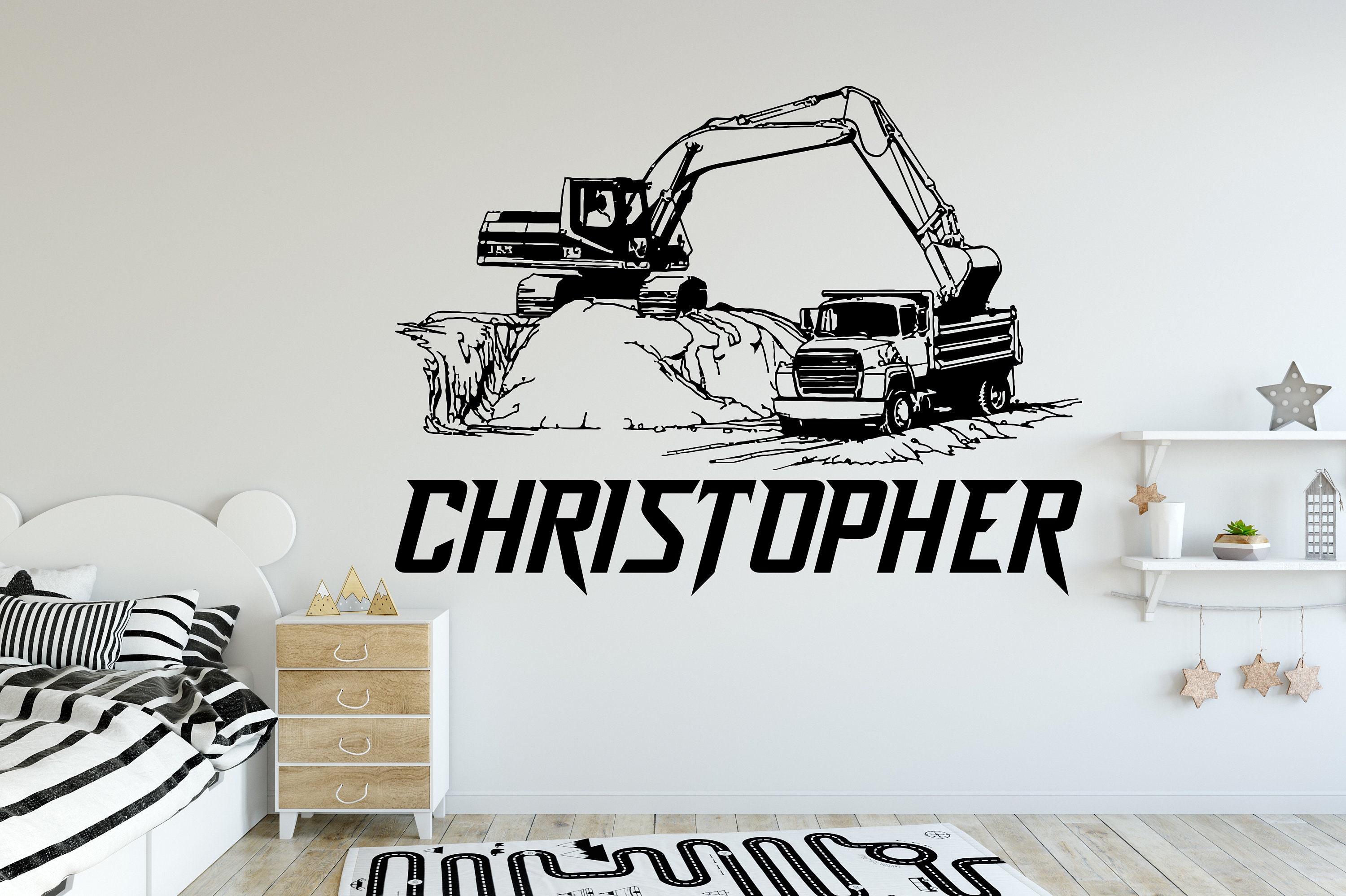 Construction Set Vinyl Wall Decals Kids Wall Sticker Wall Decals ...
