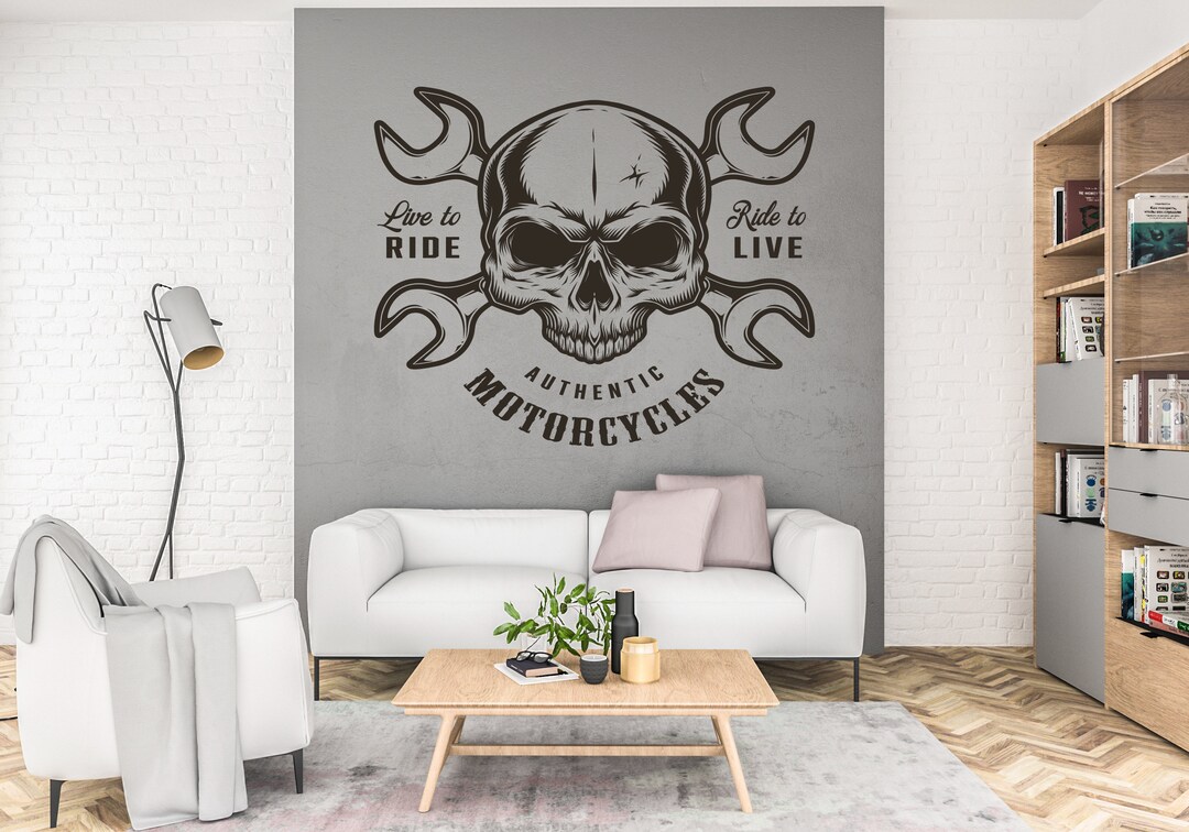 Live to Ride Wall Decal,motorcycle Wall Decal,motorcycle Wall Decor ...
