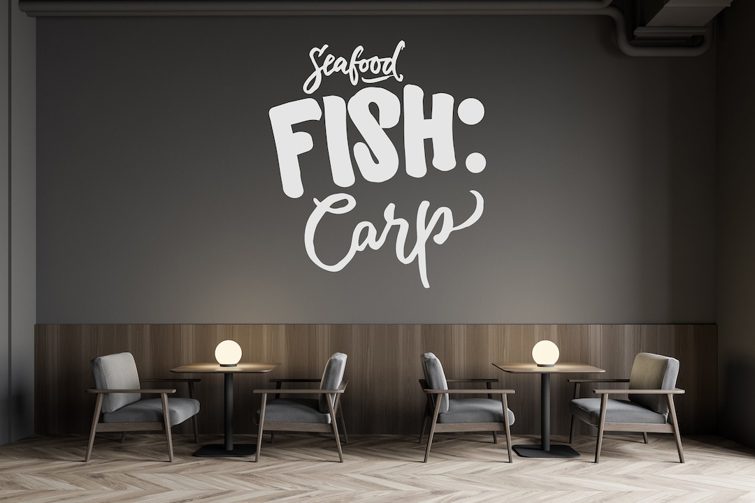 Seafood Wall Decal Fish Shop Decal Seafood Lovers Wall Decal Best ...