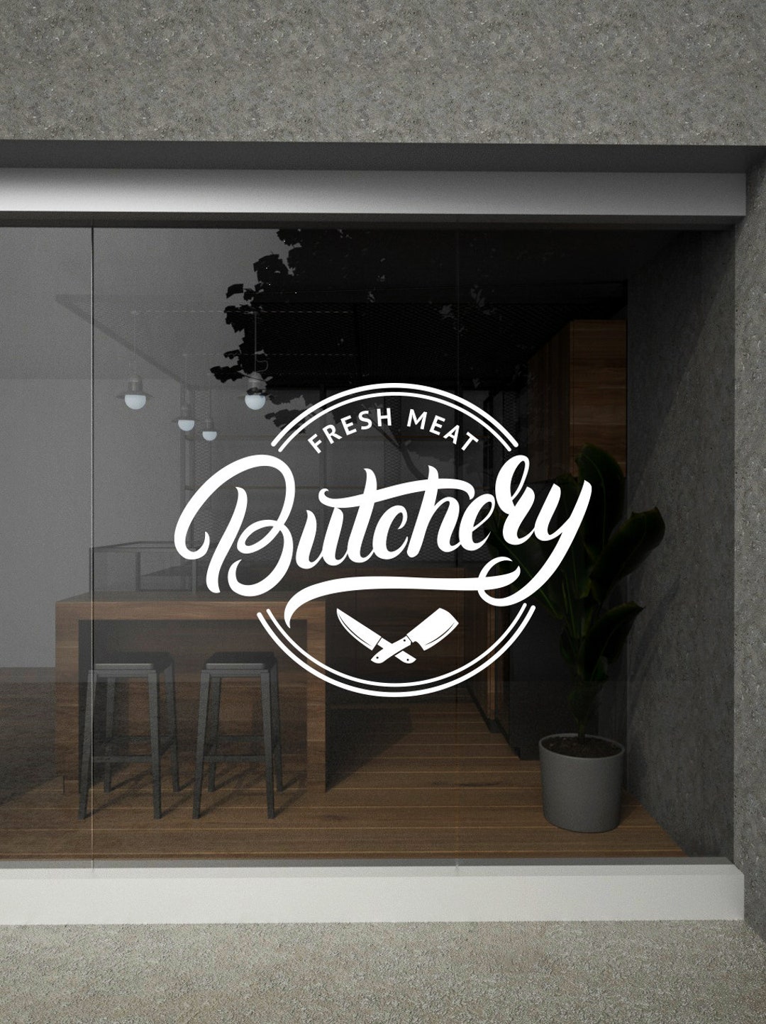 Butchery Wall Decal Meat Wall Decal Fresh Meat Sticker Butchery Wall ...