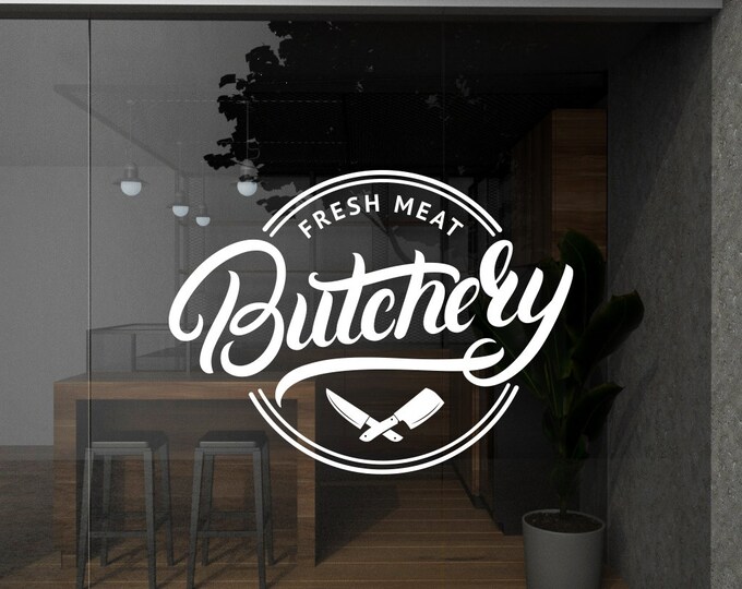 Butchery Wall Decal Meat Wall Decal Fresh Meat Sticker Butchery Wall ...