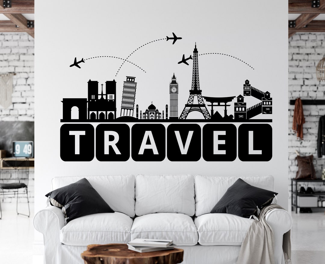 Travel Wall Decal,quotes Wall Decal,exploring Wall Art,travel Wall ...