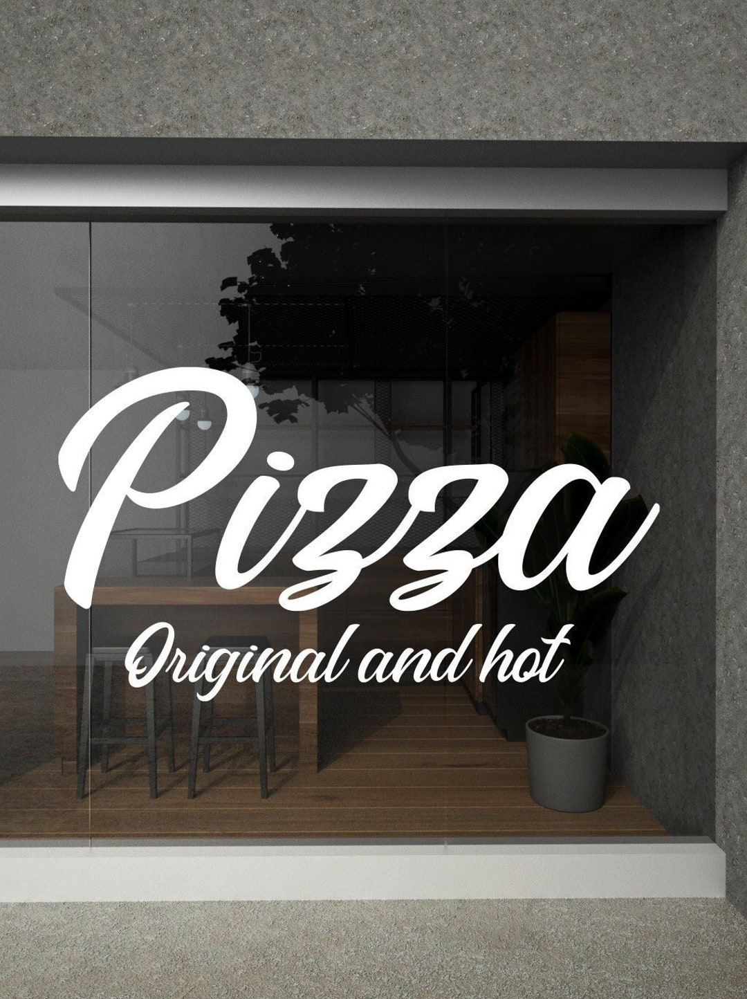 Pizza Wall Decal Pizzeria Wall Sticker Pizza Wall Sticker Food Lover ...