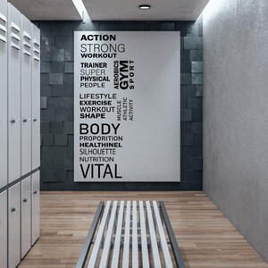 Motivational Gym Wall Decal, Fitness Decor, Vinyl Letter Sticker ...