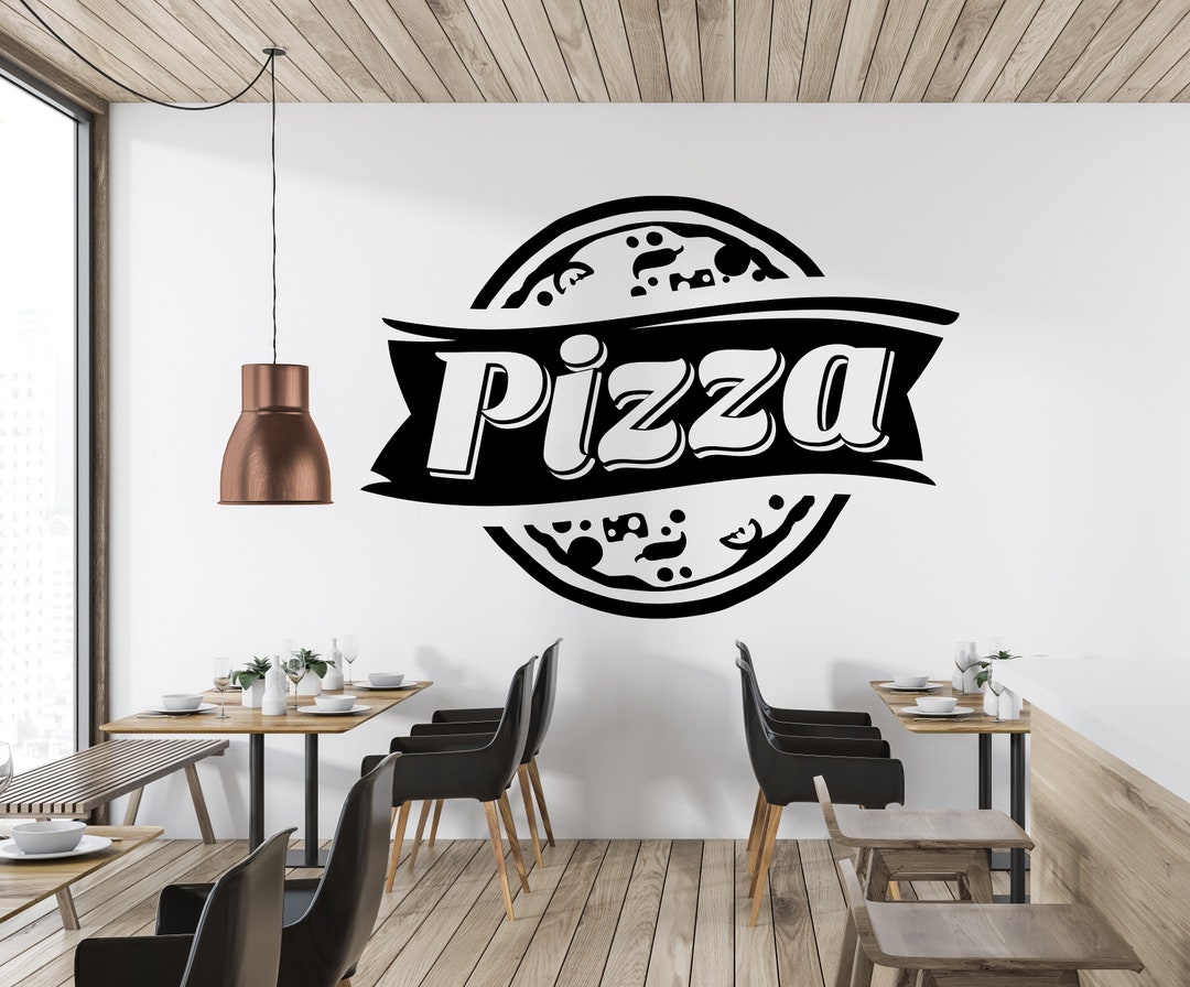 Pizza Wall Decal Pizzeria Wall Sticker Pizza Wall Sticker Food Lover ...