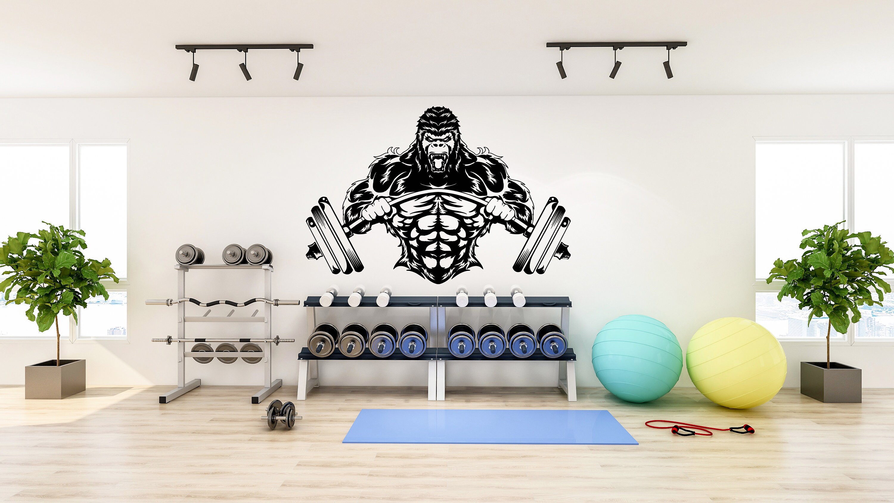Gym Wall Decal Gym Wall Decor Sport Motivation Workout Wall Art Fitness ...