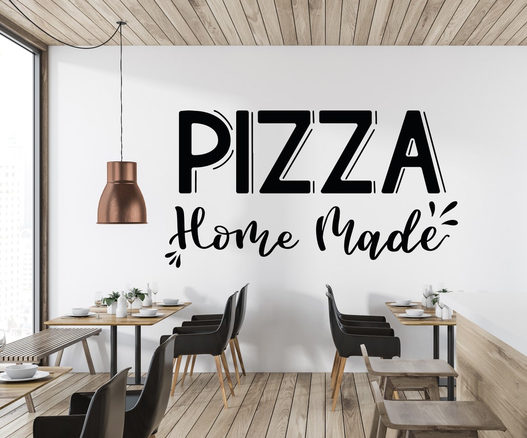 Pizza Wall Decal Pizzeria Wall Sticker Pizza Wall Sticker Food - Etsy