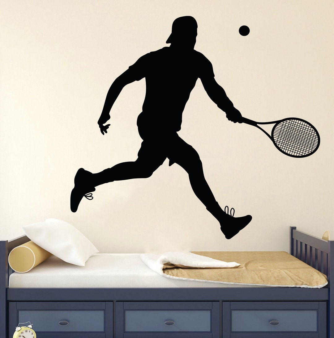 Tennis Decal Sports Decal Tennis Sticker Tennis Wall Decal Sports Wall ...