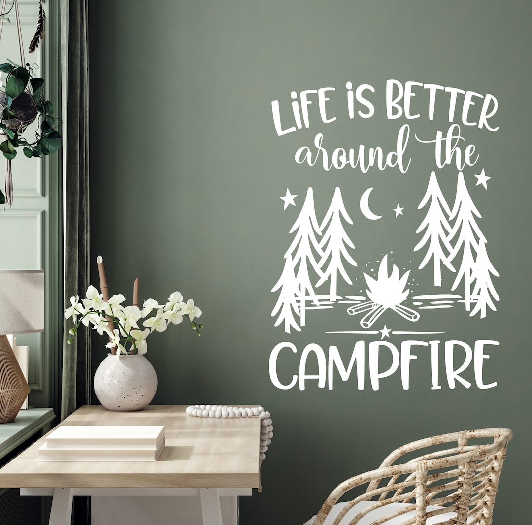 Campfire Decal Home Design Camper Wallstickers Happy Campers Decal ...