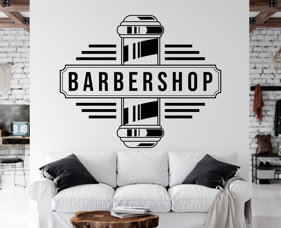 Barber Wall Decal Barbershop Wall Art Haircut Wall Art Barber Wall ...