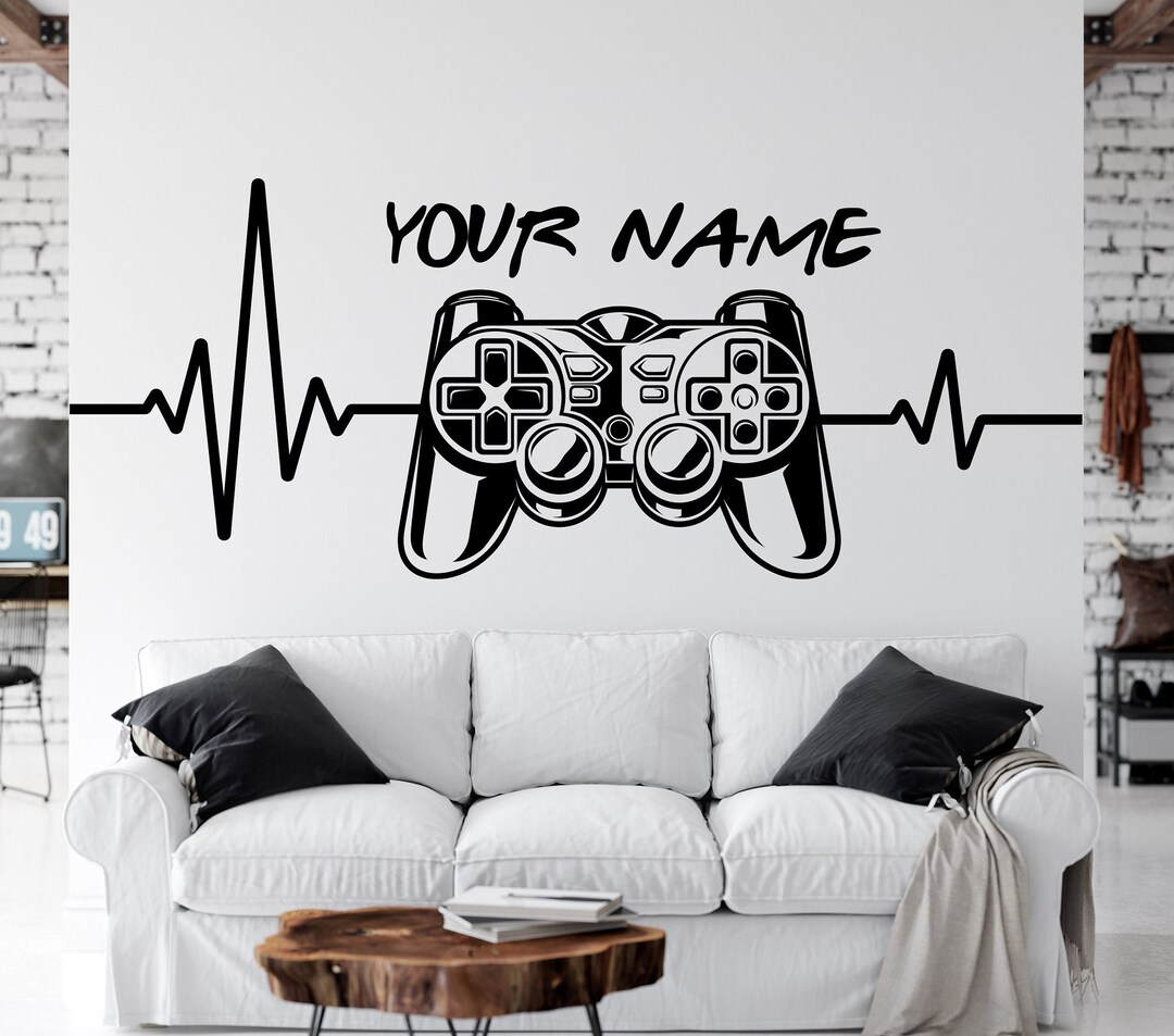 Personalised Gaming- Personalised Controller-vinyl Wall Sticker ...