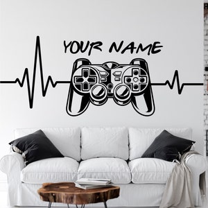 Personalised Gaming- Personalised Controller-vinyl Wall Sticker ...