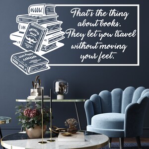 Book Wall Decal Book Wall Sticker Reading Book Decal Book Wall - Etsy UK
