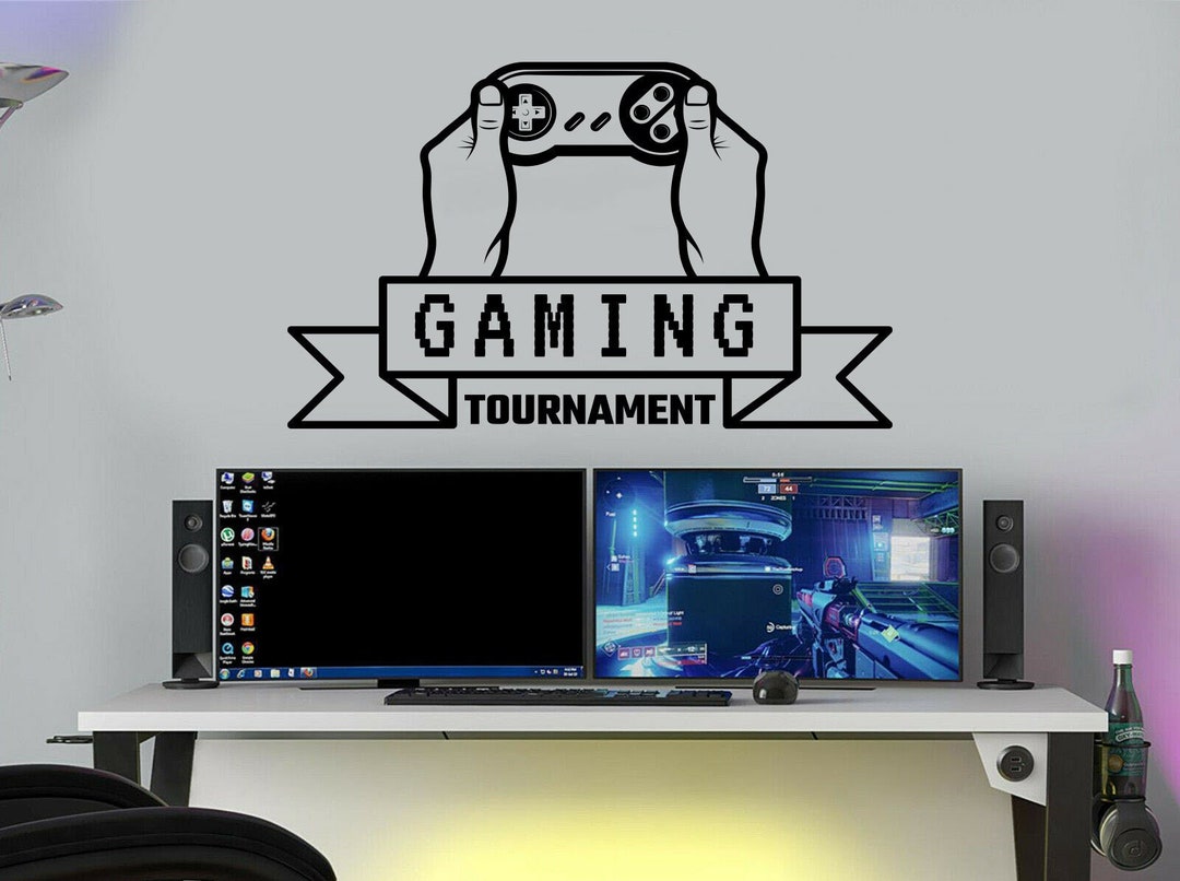 Gaming Tournament Decal,gaming Room Wall Decor,game Wall Art,game Wall ...