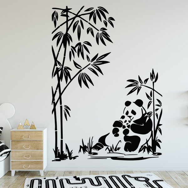Panda Wall Decal - Etsy