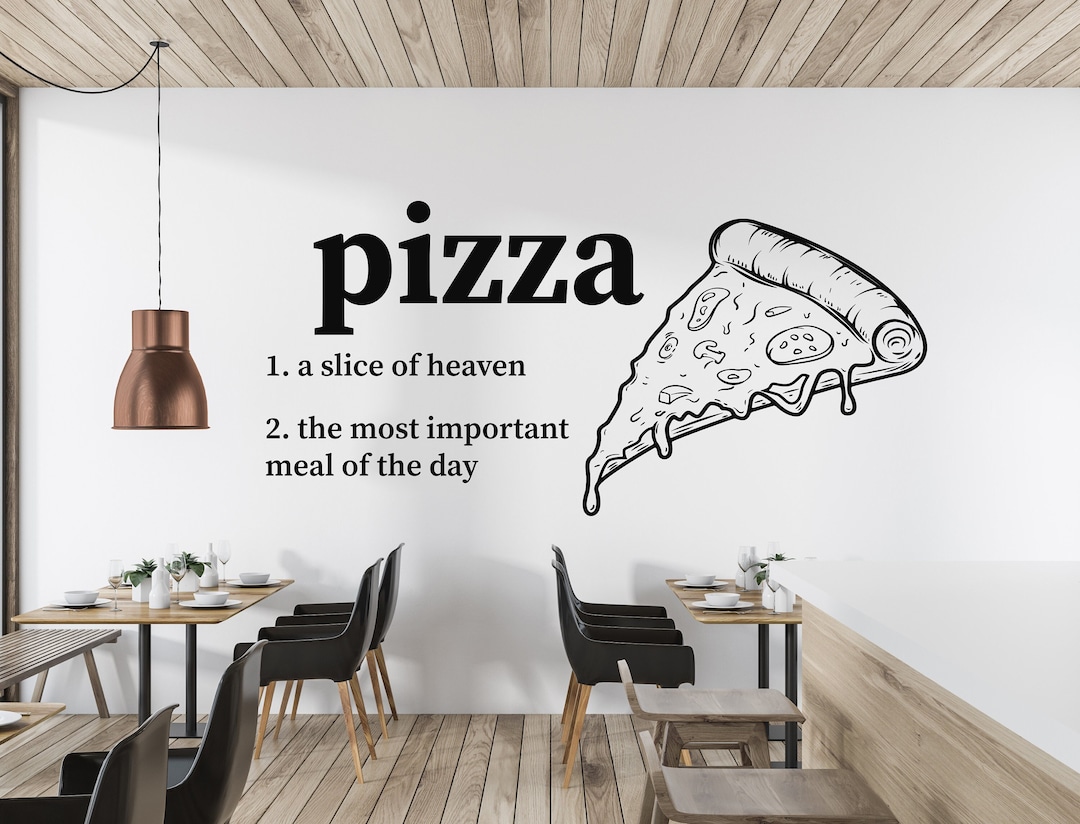 Pizza Wall Decal Pizzeria Wall Sticker Pizza Wall Sticker Food Lover ...