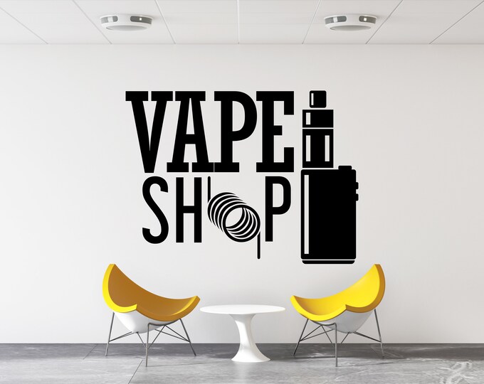 Vape Shop Decal ,window Sticker ,smoke Shop Decor, Vape Sticker, Vapor ...