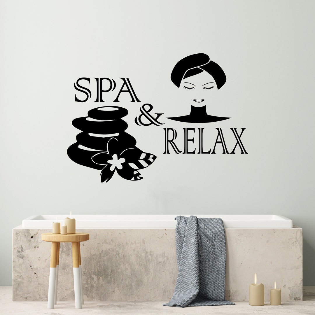 Relax & Spa Wall Decal,massage Center Wall Decor,spa Relax Massage Wall ...