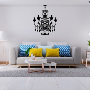 Chandelier Wall Decal Chandelier Wall Art Lamp Wall Sticker Home Decor ...