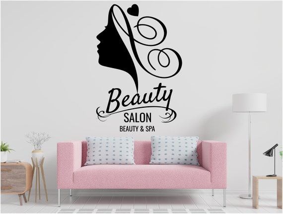 Beauty Salon Wall Decal Beauty Vinyl Sticker Makeup Wall Art | Etsy
