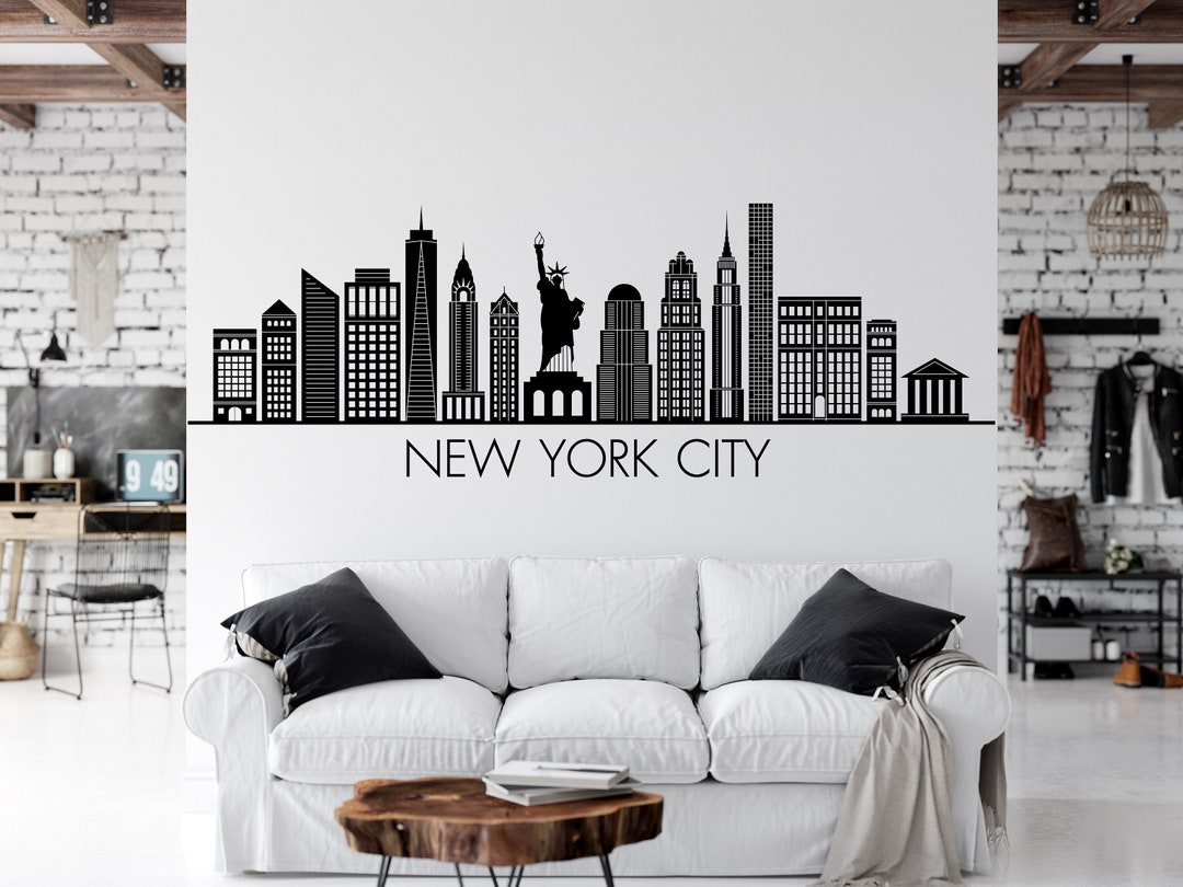 New York City Wall Art, New York City Wall Decal,nyc Skyline Decal, NY ...