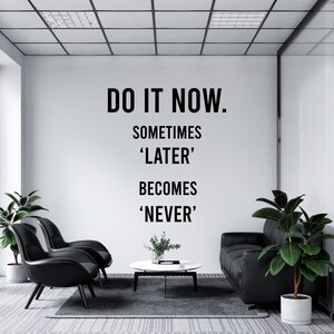 Do It Now Wall Decal,office Decal,office Wall Art,office Decor,work ...