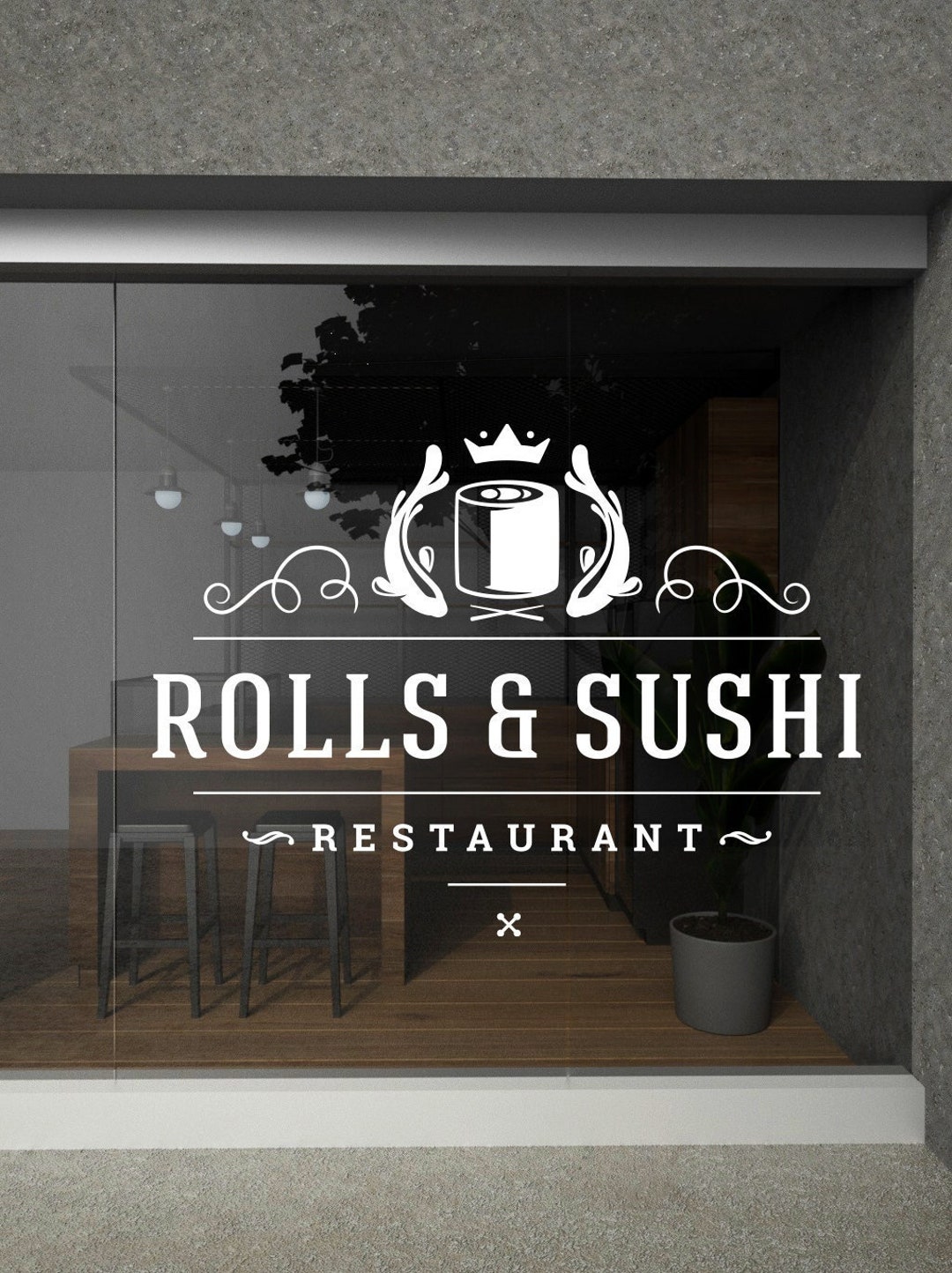 Sushi Bar Wall Decal Sushi Wall Sticker Sushi Wall Art Asian Food Decal ...