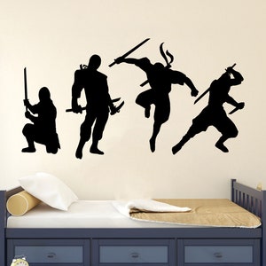 Ninja Wall Decal Ninja Wall Sticker Ninja Wall Art Boys Wall Decal ...