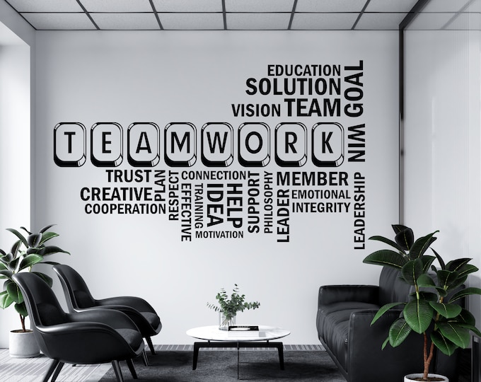 Office Wall Decal,teamwork Decal, Office Wall Art,office Decor,teamwork ...