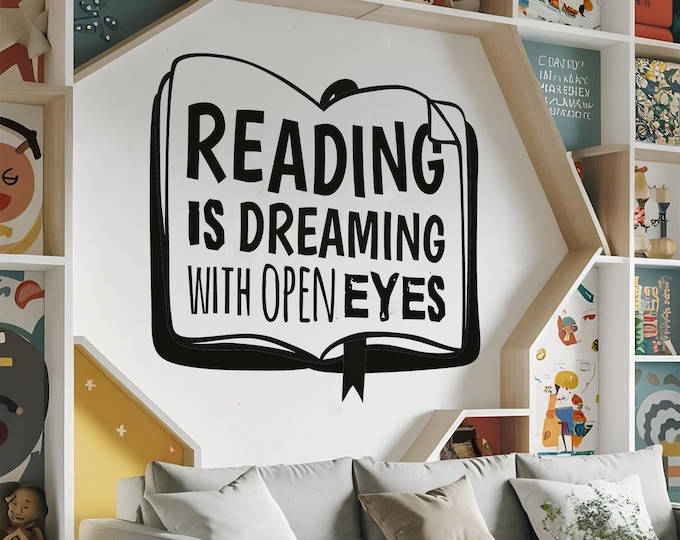Library Wall Decal/ Classroom Wall Decal/ Reading Wall Decal/ Library ...