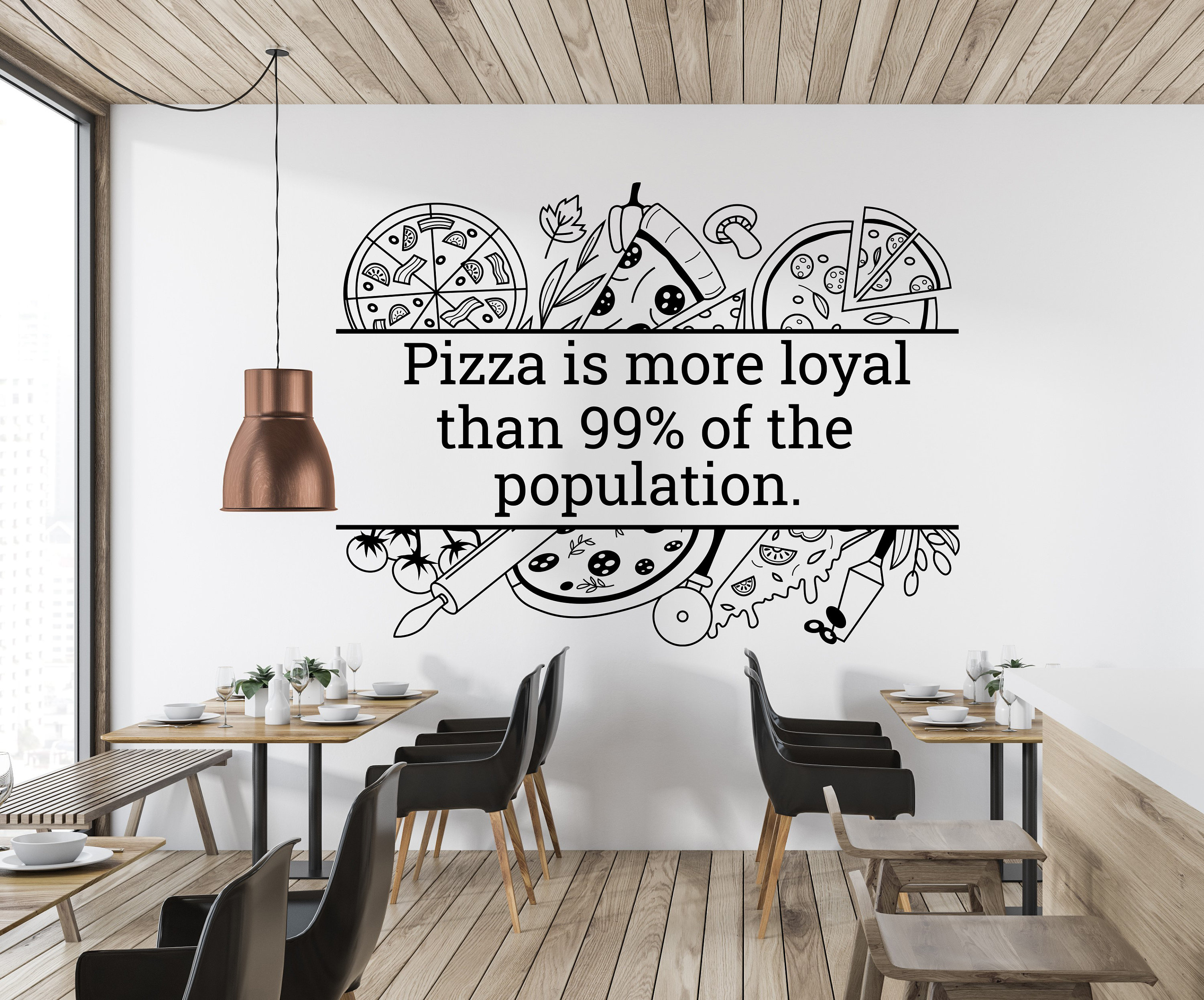 Pizza Wall Decal Decorations for Restaurant Vinyl Sticker - Etsy