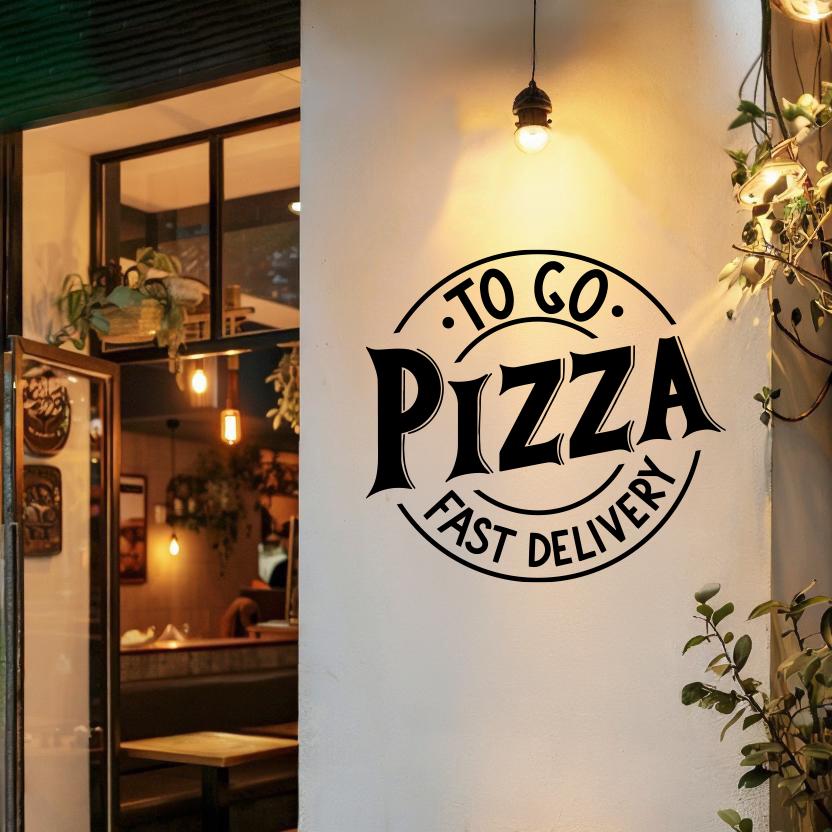 Pizza Wall Decal Pizzeria Wall Sticker Pizza Wall Sticker Food Lover ...
