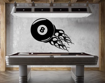 Billiard Wall Decal | Etsy