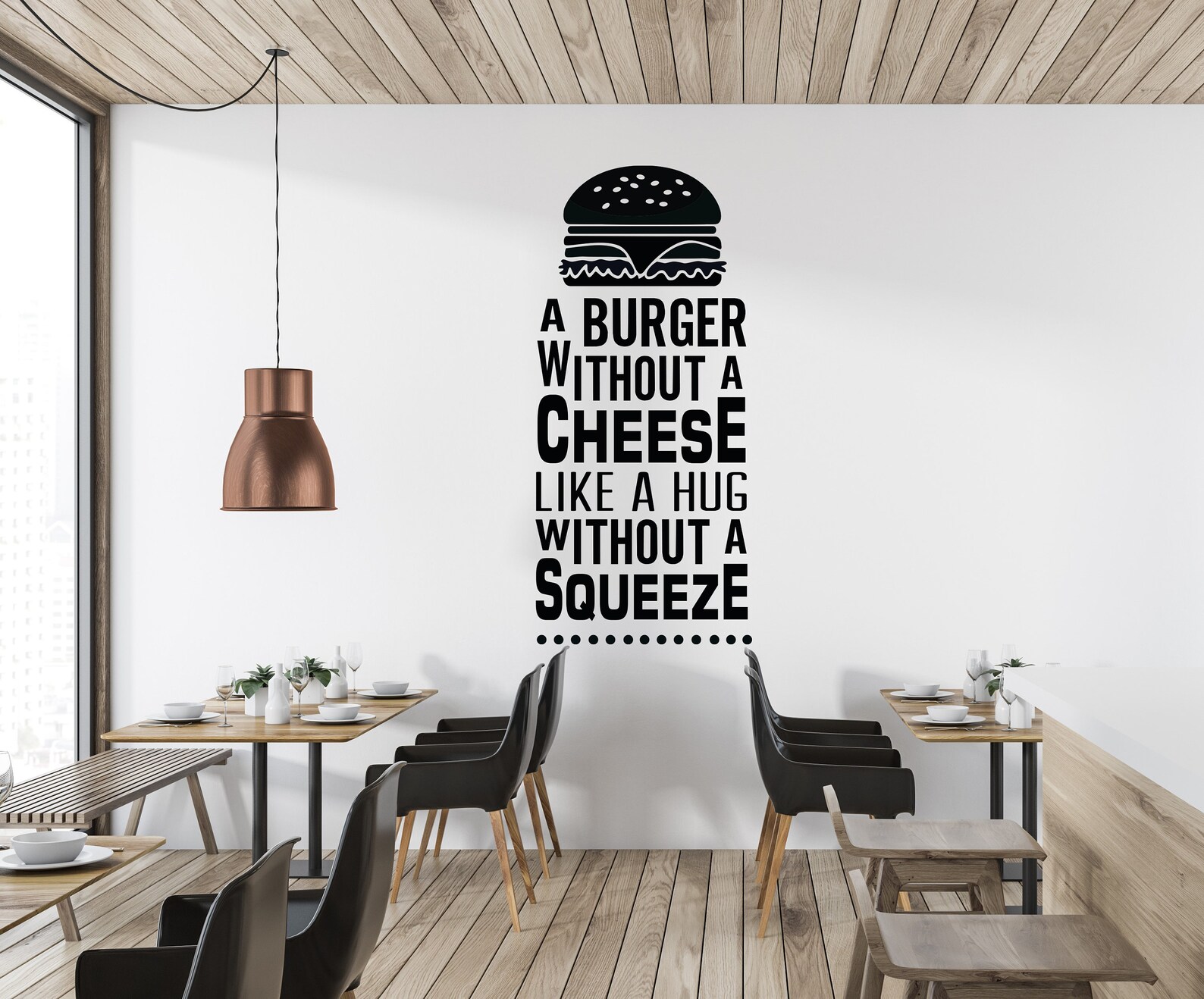 Burger Wall Decal Fast Food Wall Sticker Burger Wall Sticker - Etsy