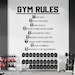 Gym Rules Wall Decal Gym Wall Decor Sport Motivation Workout Wall Art ...