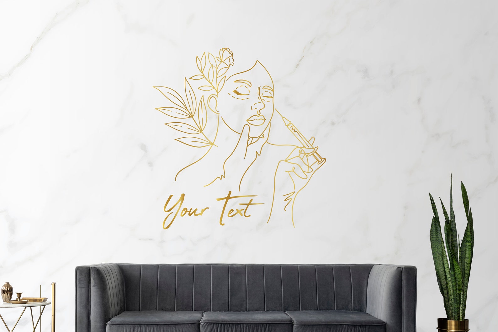 Personalized Beauty Salon Wall Decal, Medicine Decor, Custom Text ...