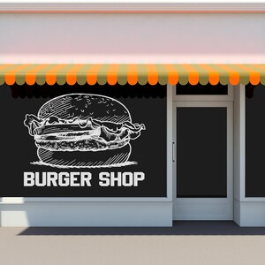 Burger Wall Decal Fast Food Wall Sticker Burger Wall Sticker Food Lover ...