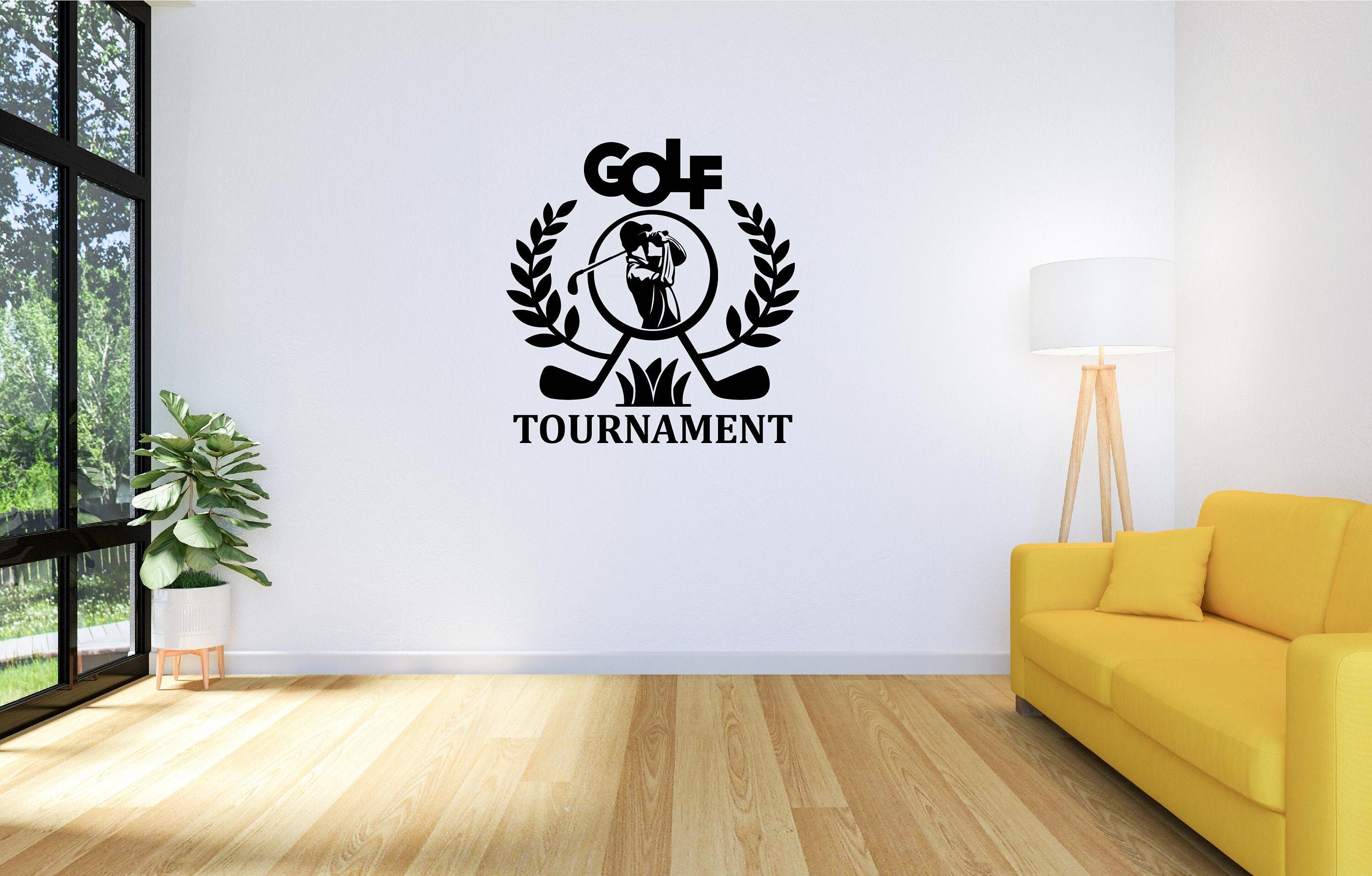 Golf Decal Vinyl Decal Golf Sticker Sport Wallstickers Golf Game Decal ...