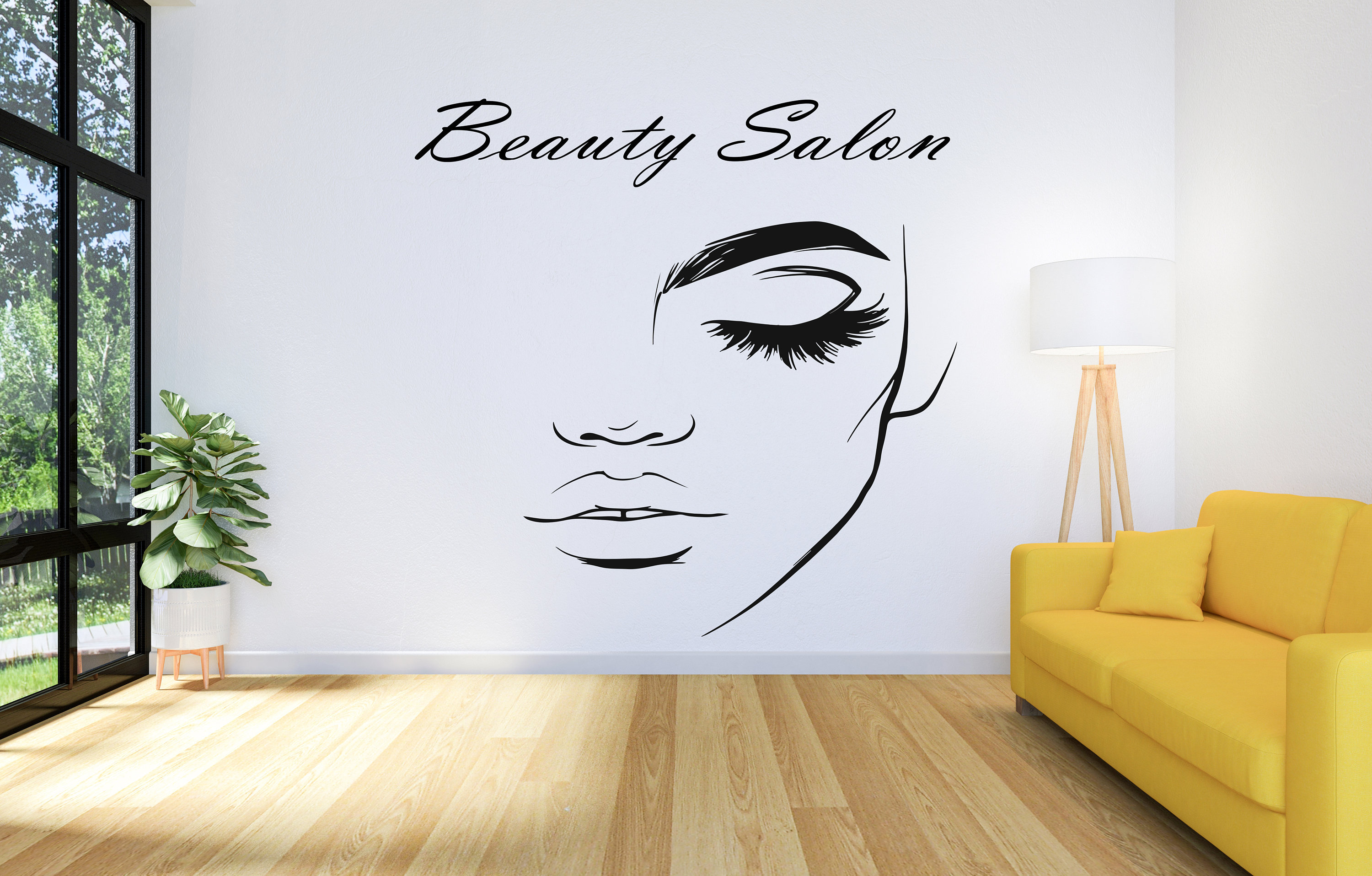 Beauty Salon Wall Decal Personalized Wall Decal Vinyl Sticker | Etsy